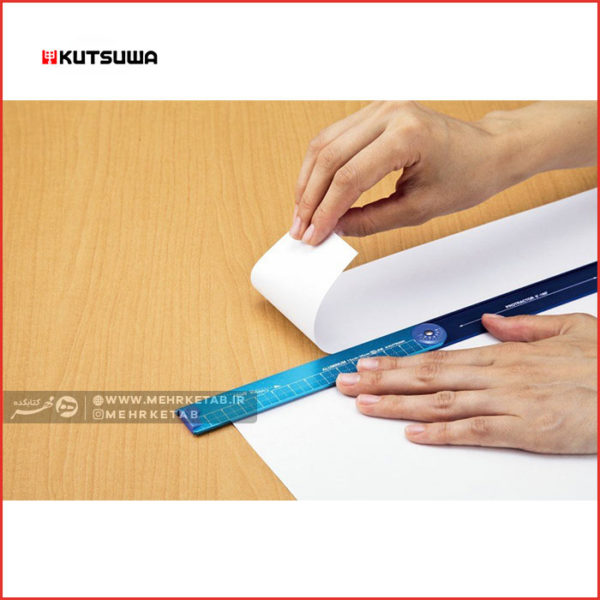 خط کش فلزی تا شو کوتساوا Kutsuwa HiLiNE folding aluminum ruler - رنگ آمیزی بزرگسالان - کتابکده مهر