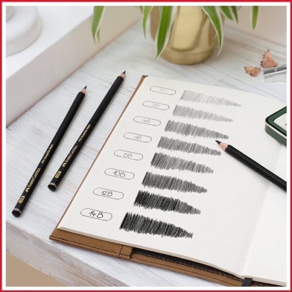 مداد طراحی مات فابر کاستل سری پیت گرافیت Faber-Castell Pitt Matte Black ...